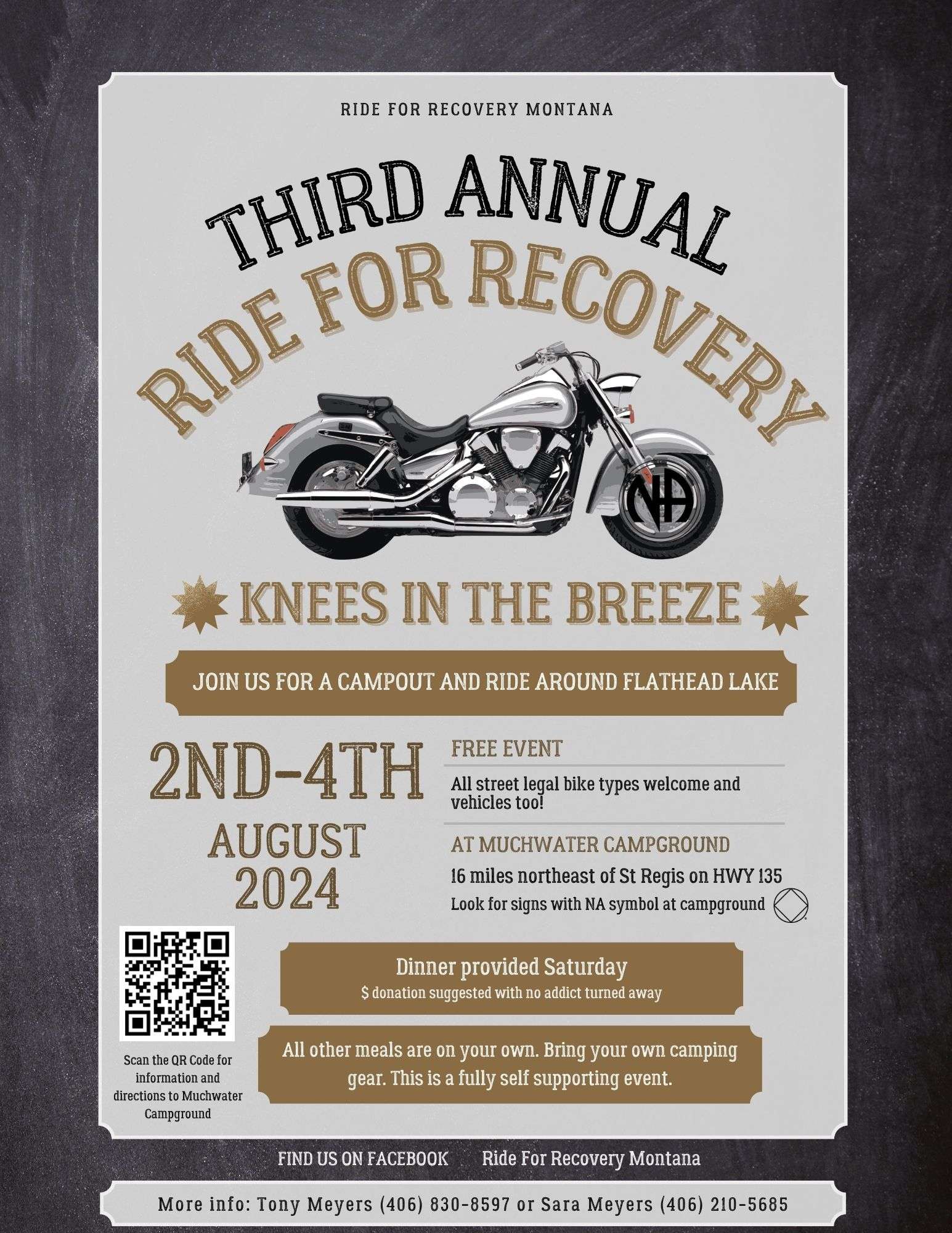 3rd Annual Ride for Recovery August 2-4, 2024 Muchwater Campground ...